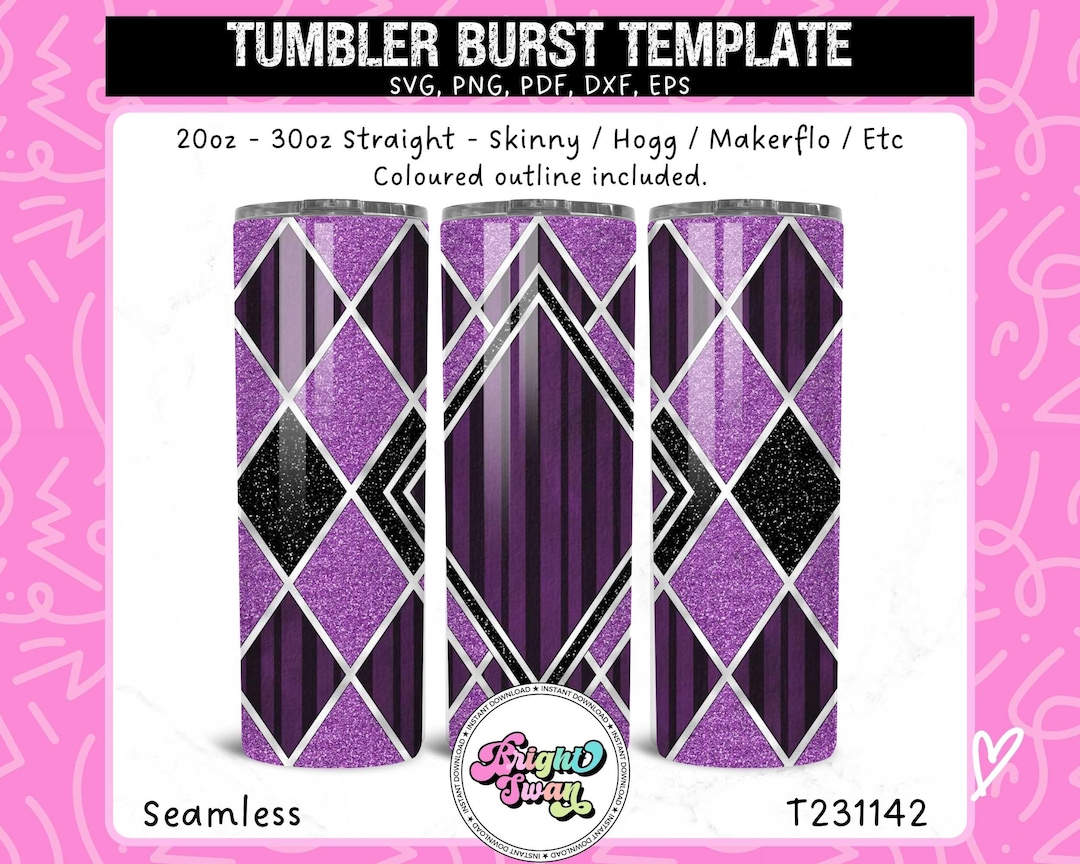 Overlapping Elegant Diamond | Cricut Cut File for Tumblers | SVG, EPS ...
