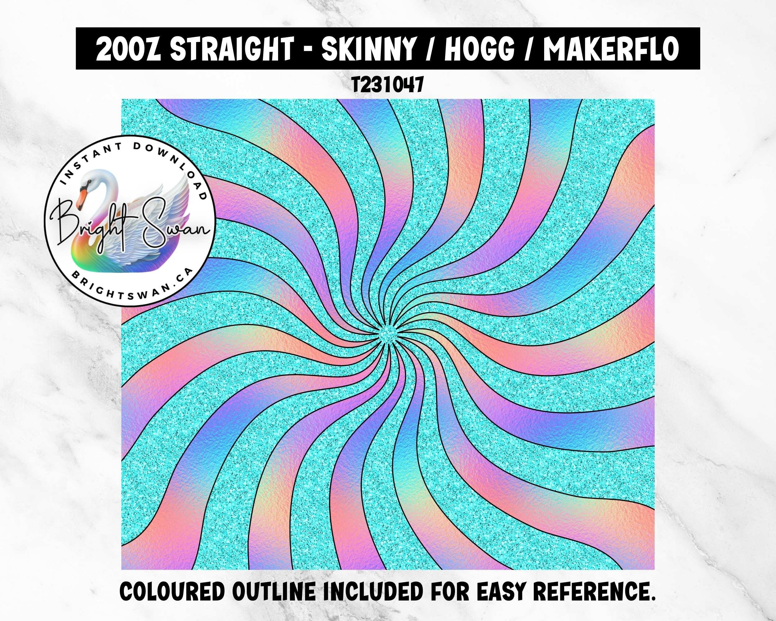 Funky Starburst Tumbler Template SVG, DXF, EPS for 20oz Straight Skinny ...
