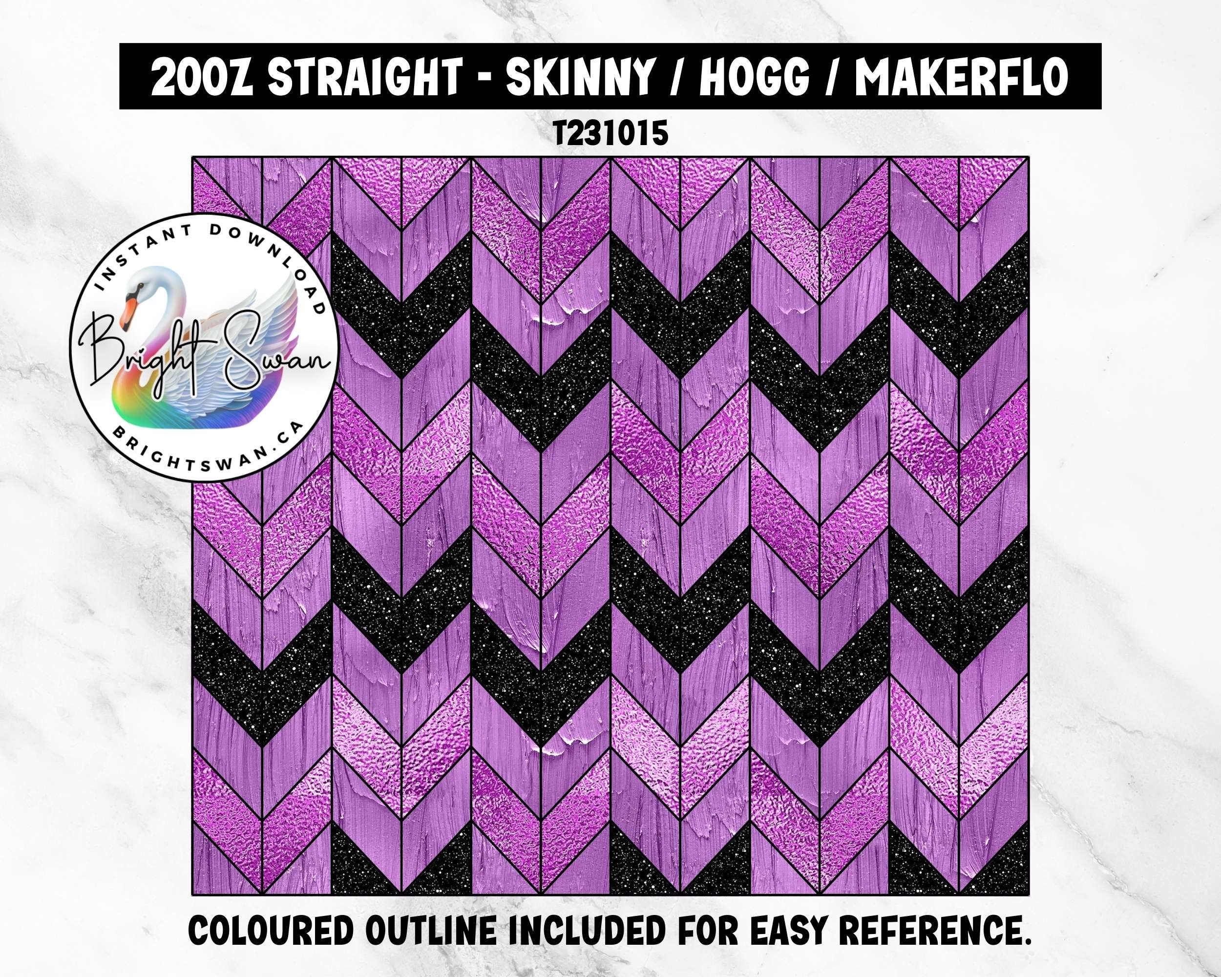 Chevron Tumbler Template SVG, DXF, EPS for 20oz Straight Skinny Burst ...