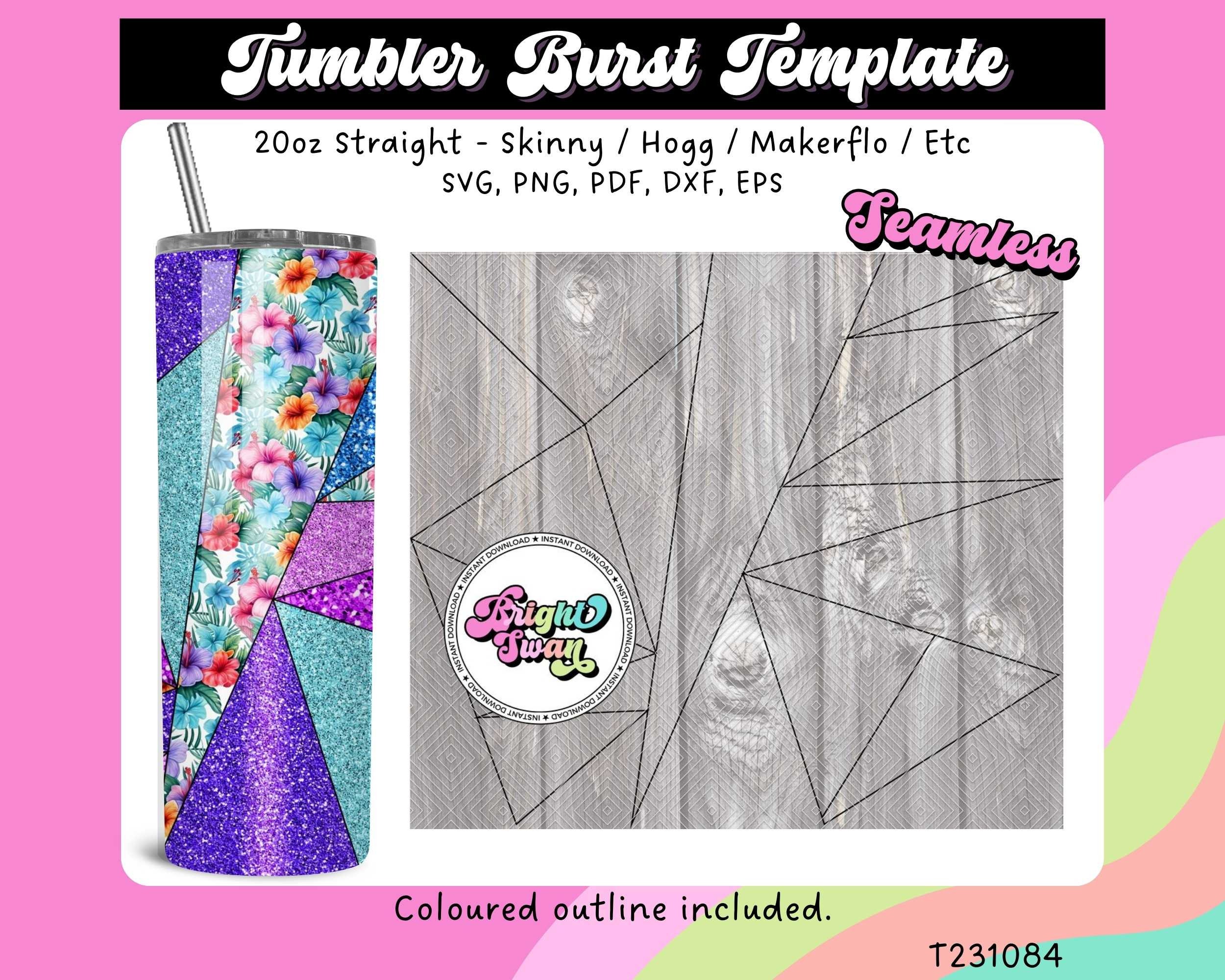 Broken Glass Tumbler Template | Quilt Template | Cricut Cut File for ...