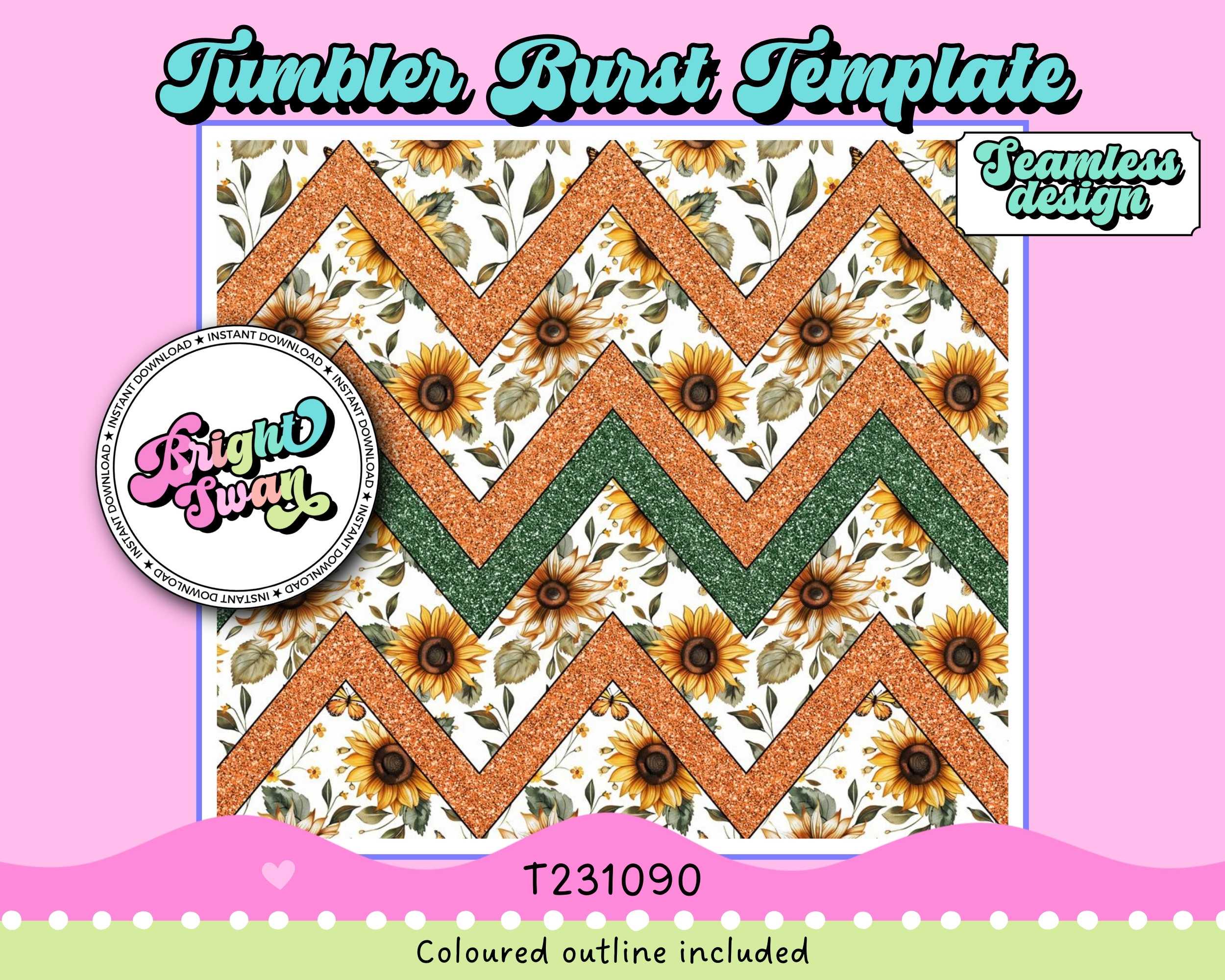 Seamless Chevron Wrap Template SVG, DXF, PNG, Pdf, Tumbler Wrap File ...