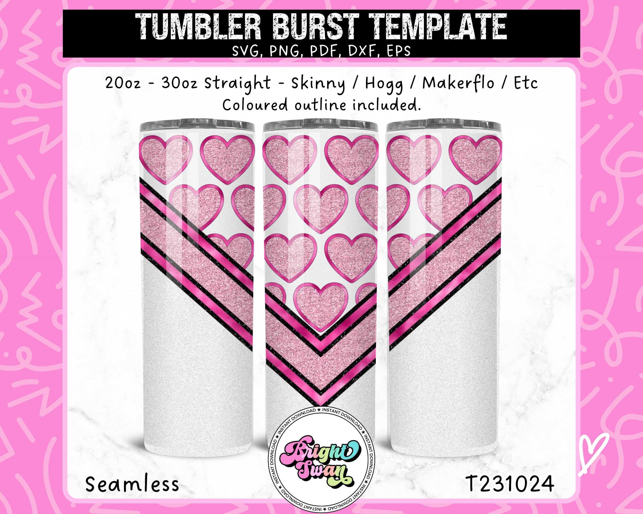 46 V-split Tumbler Template Burst Designs for 20oz 30oz Skinny Straight ...