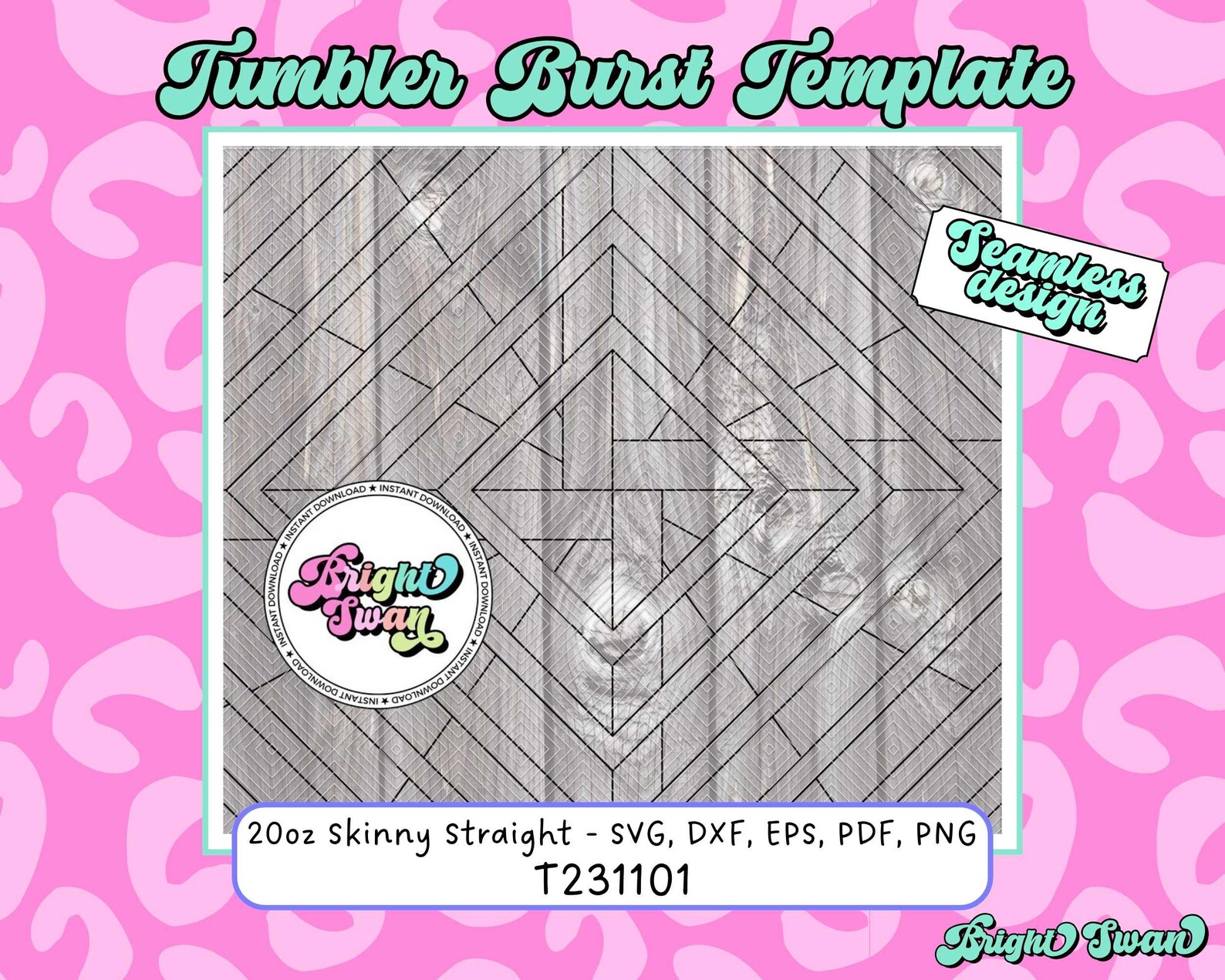 Intricate Diamond Starburst Cricut Cut File for Tumblers SVG, EPS, DXF ...