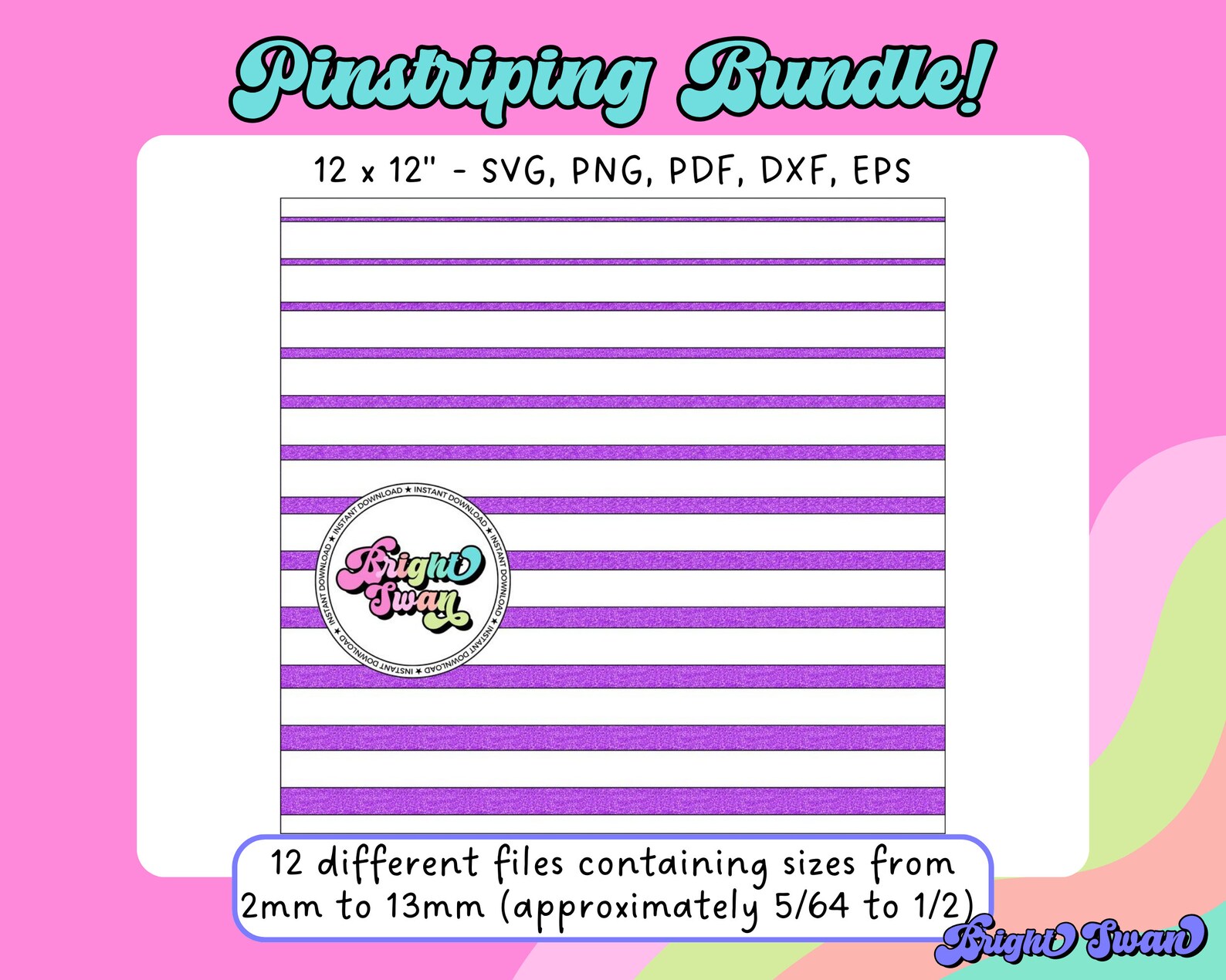 Seamless Stripe Pinstripe SVG Bulk Pack | Cricut Cut File | Silhouette ...