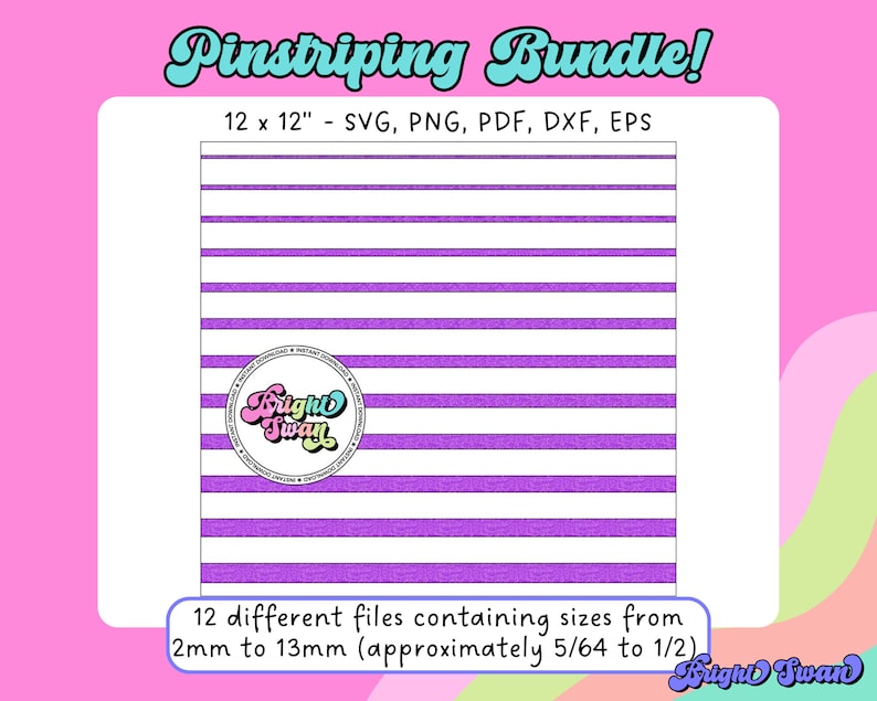 Seamless Stripe Pinstripe SVG Bulk Pack | Cricut Cut File | Silhouette ...