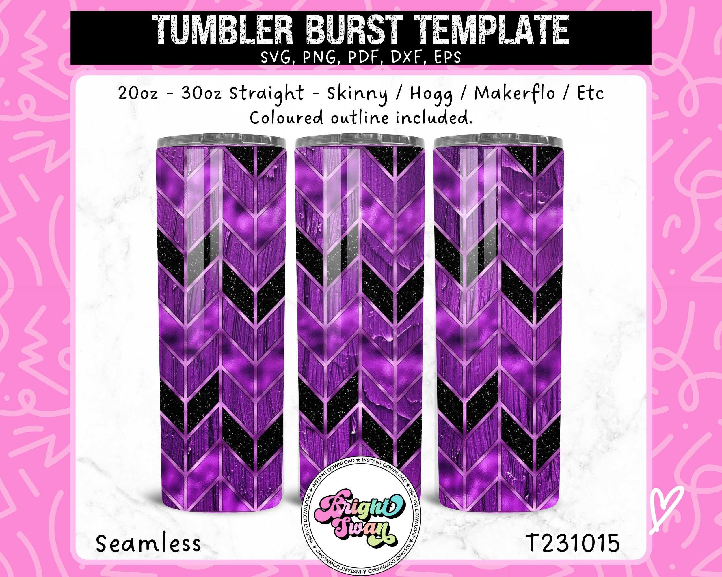 Chevron Tumbler Template SVG, DXF, EPS for 20oz Straight Skinny | Burst ...