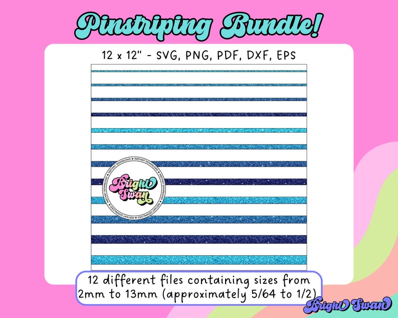 Seamless Stripe Pinstripe SVG Bulk Pack | Cricut Cut File | Silhouette ...