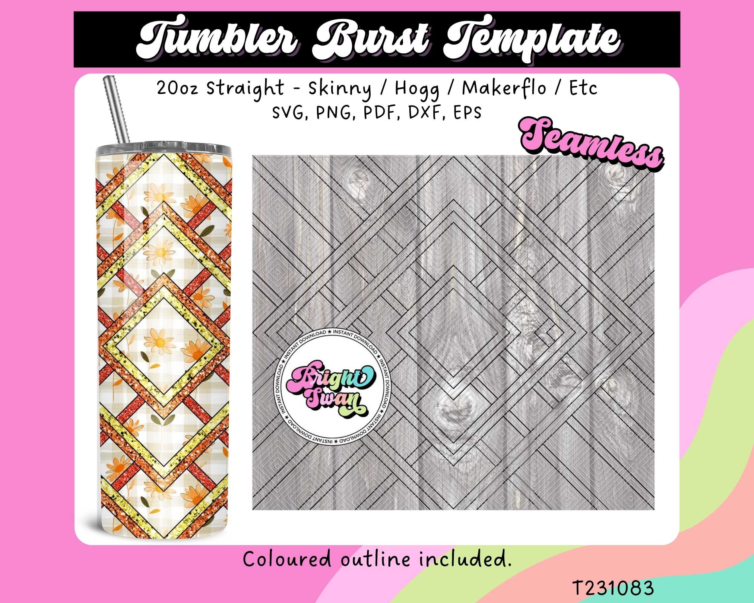 Intricate Overlapping Diamond Template | Cricut Cut File for Tumblers ...