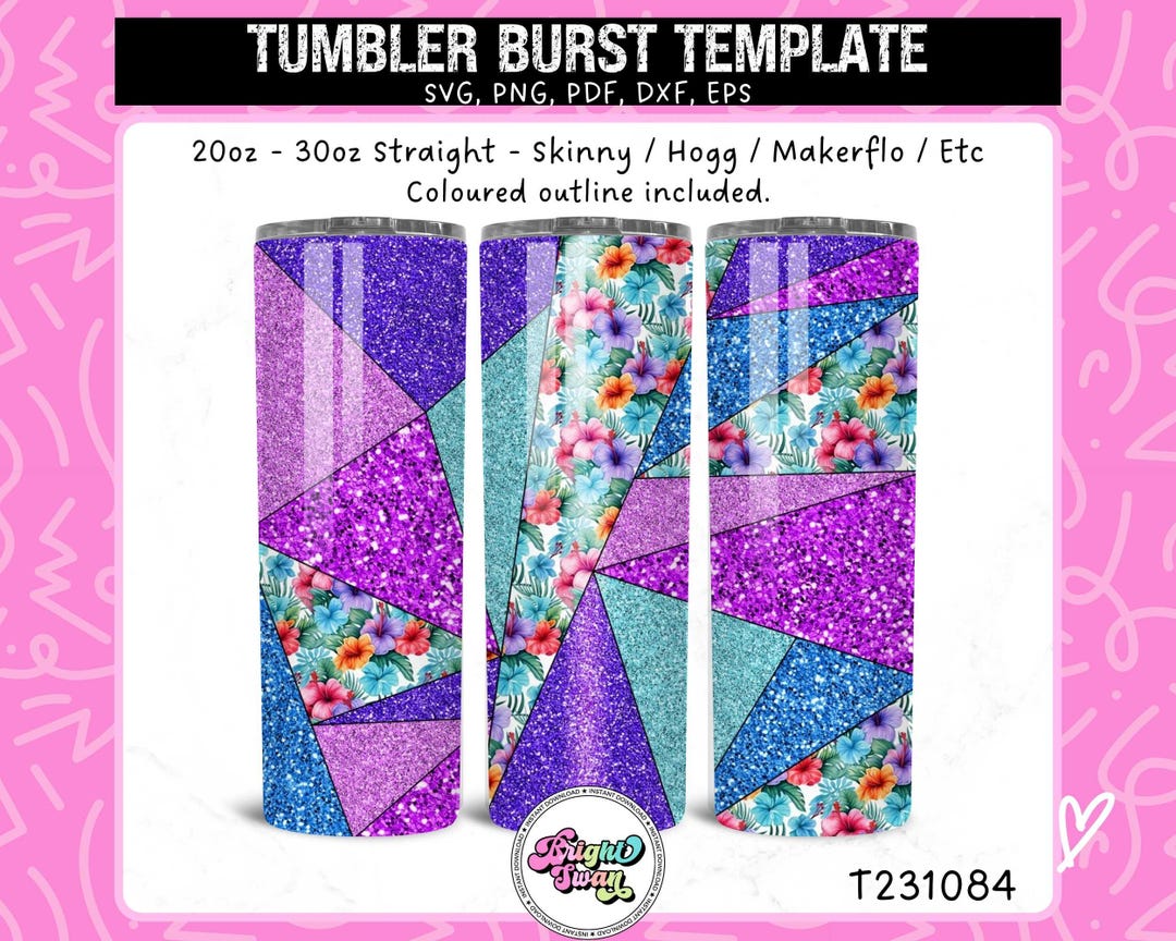 Broken Glass Tumbler Template | Quilt Template | Cricut Cut File for ...