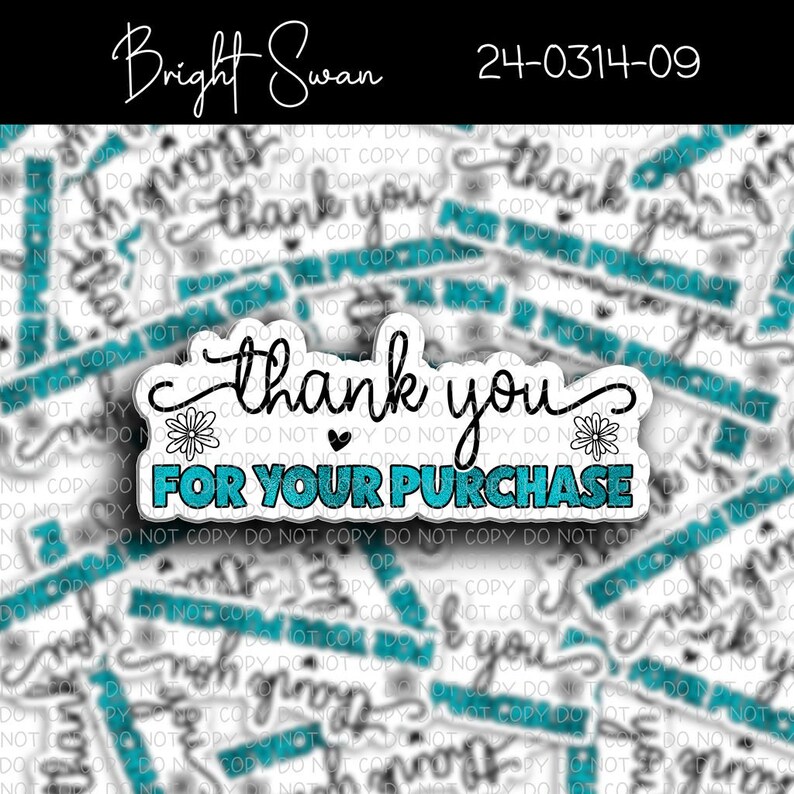 Glitter Thank You for Your Purchase Stickers Thank You Packaging ...