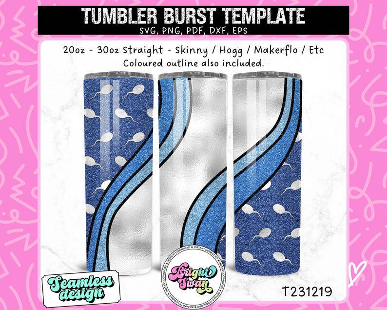 Mega Burst File Template Drive for Skinny Straight 20oz to 30oz ...