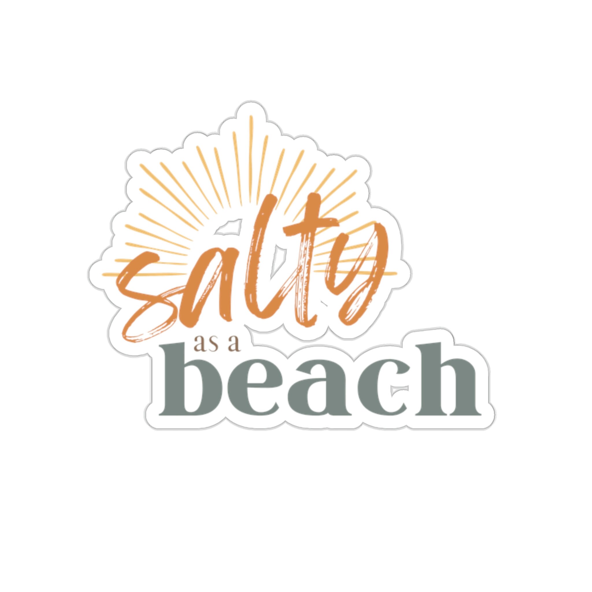 Salty as a Beach Die-cut Sticker - Etsy