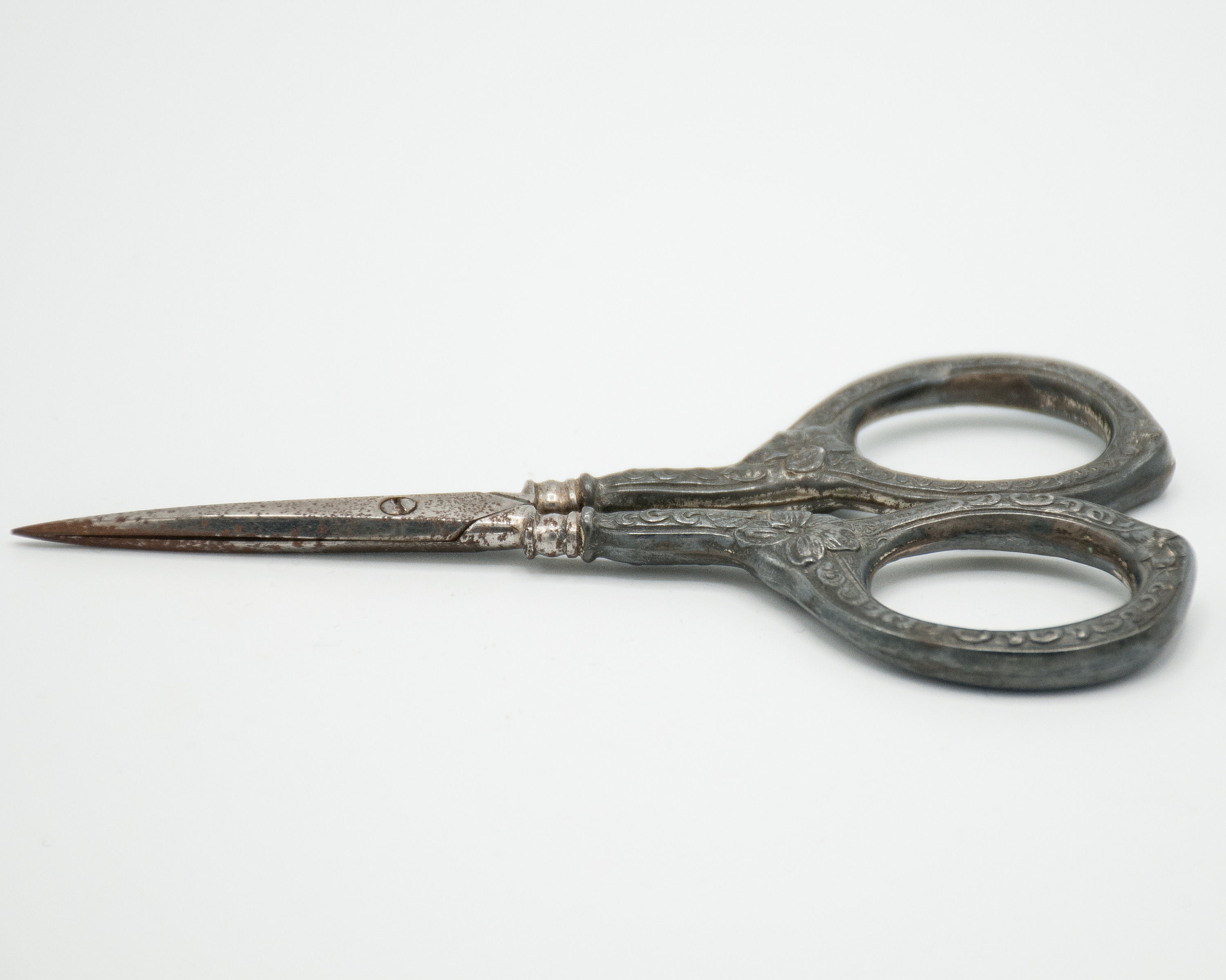 Rare Antique Sterling Silver Scissors and Antique Sewing Thimble - Etsy