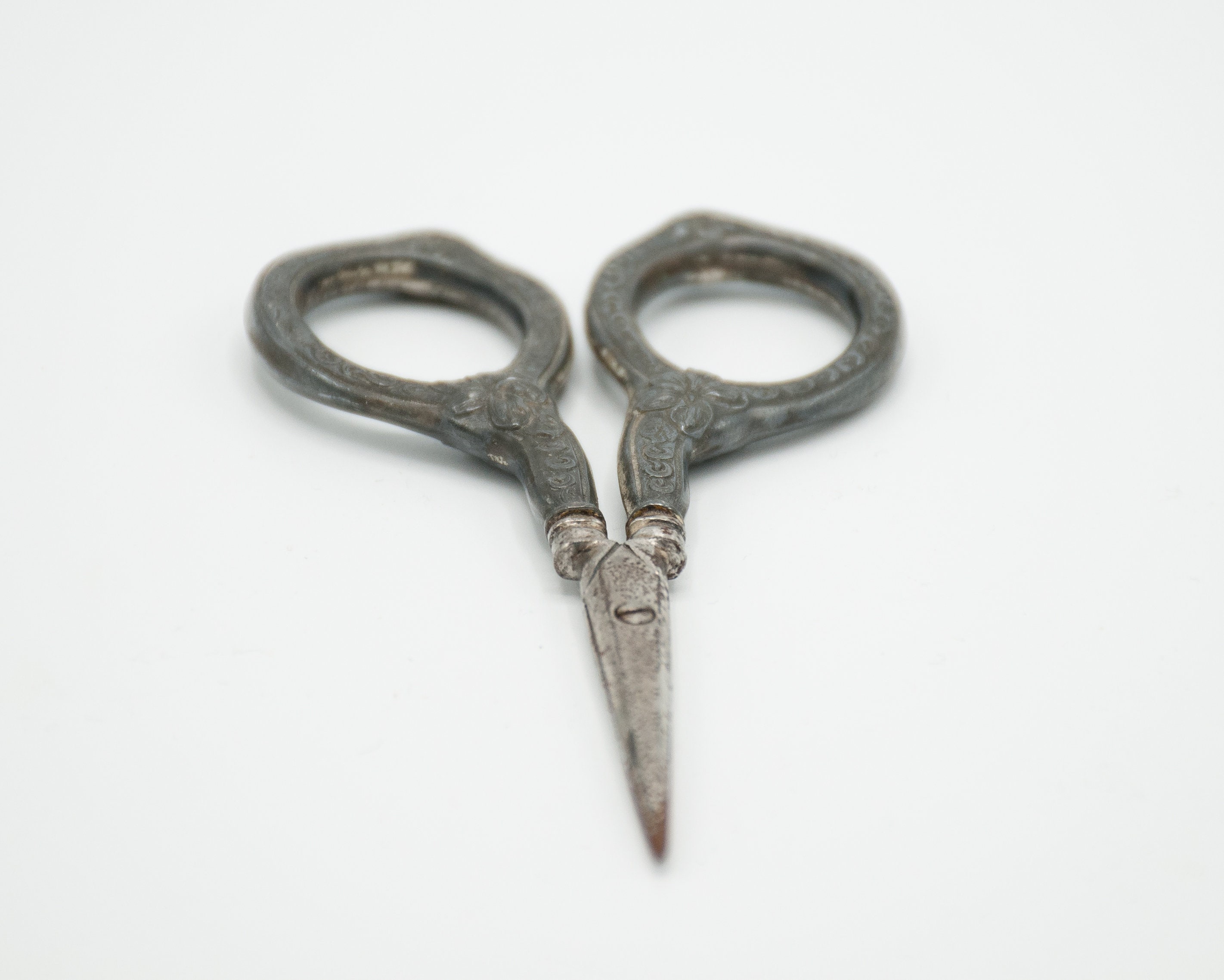 Rare Antique Sterling Silver Scissors and Antique Sewing Thimble - Etsy