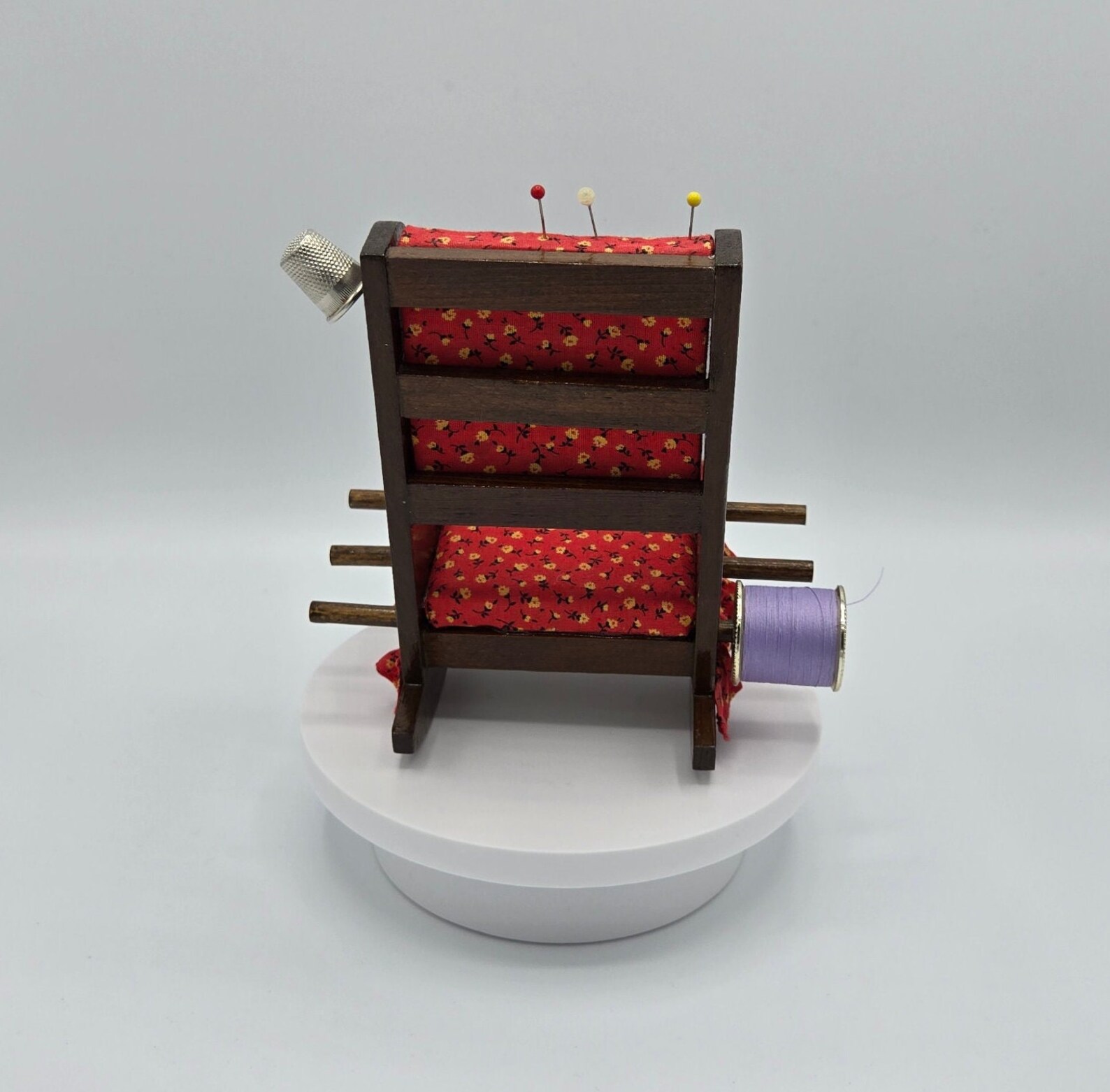 Vintage 1960's Rocking Chair Pincushion and Thread and Thimble Holder ...