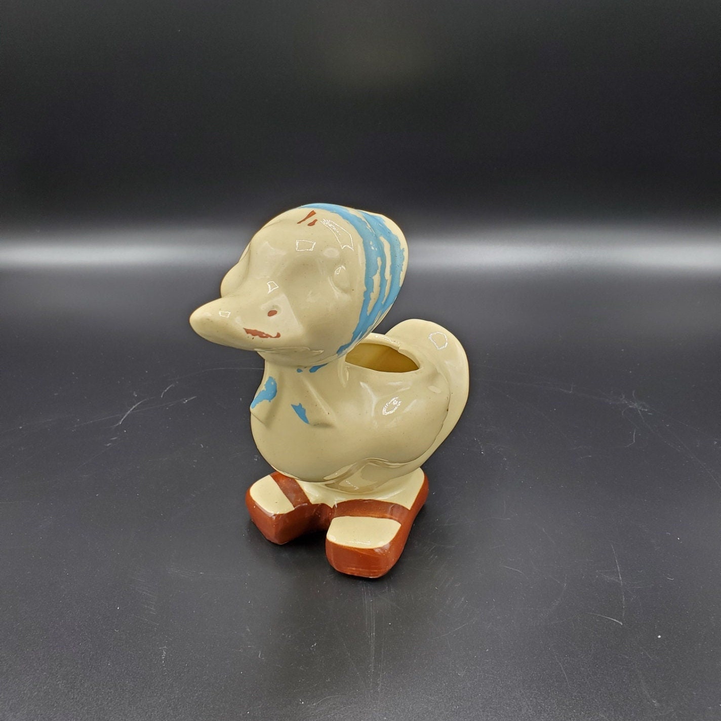 Vintage USA NS Co. Painted Art Pottery Duck Planter - Etsy
