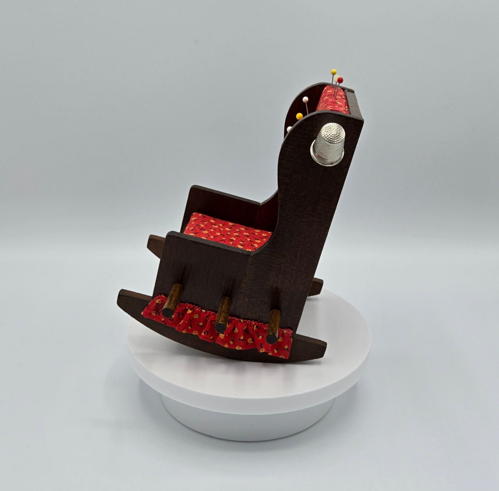 Vintage 1960's Rocking Chair Pincushion and Thread and Thimble Holder ...