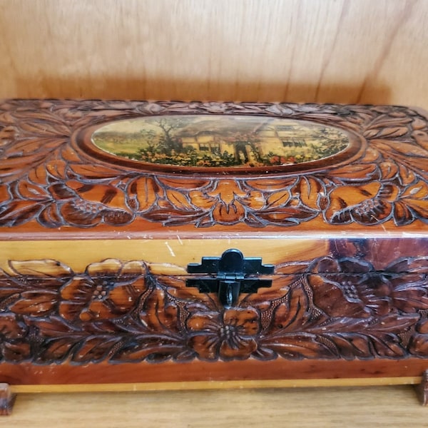 Antique Jewelry Box - Etsy