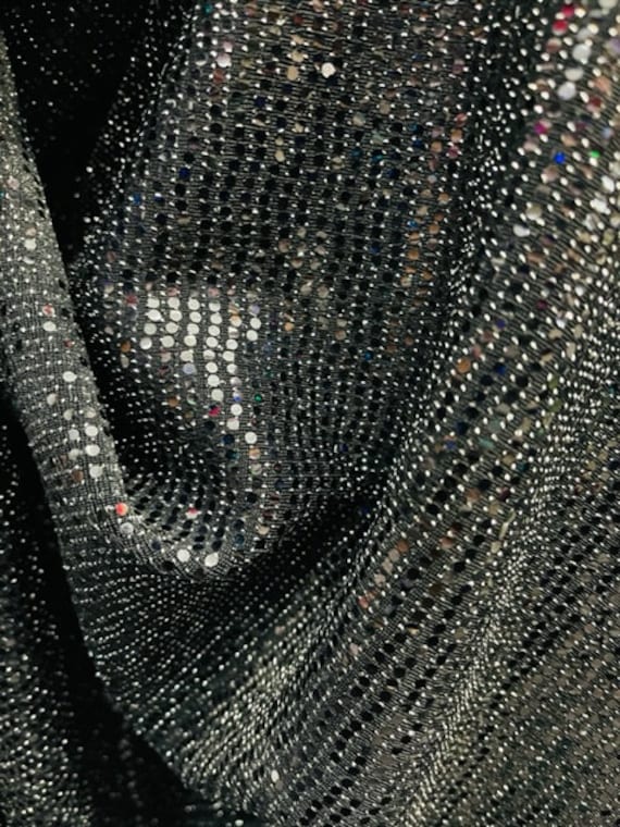 Jet Black Designer Sequence Great Fabrics for Prom Dress - Etsy