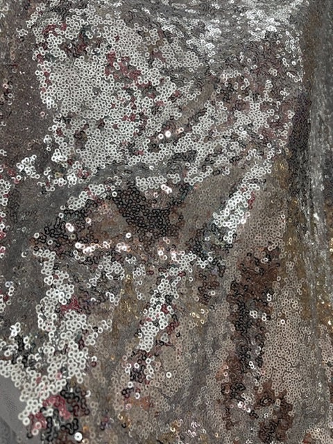 Silver Shinny 4way Stretch Sequence Great Fabrics for Prom Dress ...