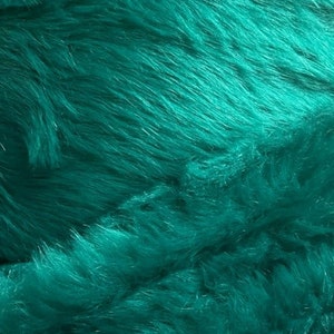 Teal Green Faux FAKE FUR Great for Jacket Dress Pillow and Much More - Etsy