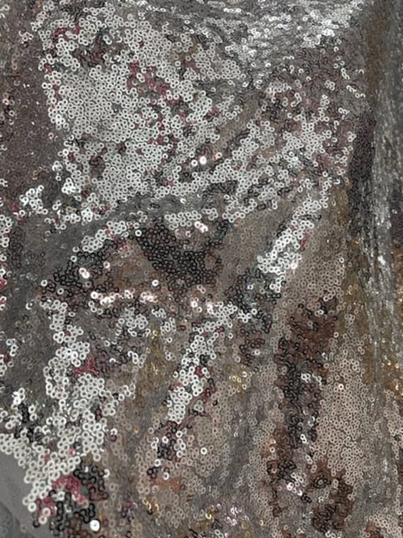 Silver Shinny 4way Stretch Sequence Great Fabrics for Prom - Etsy