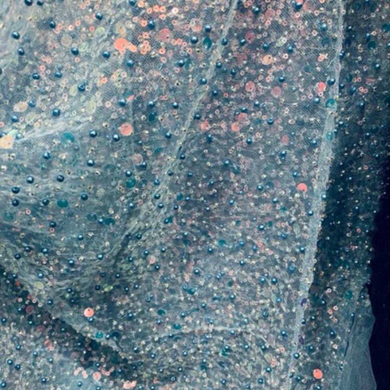 Beaded Velvet Fabric - Etsy