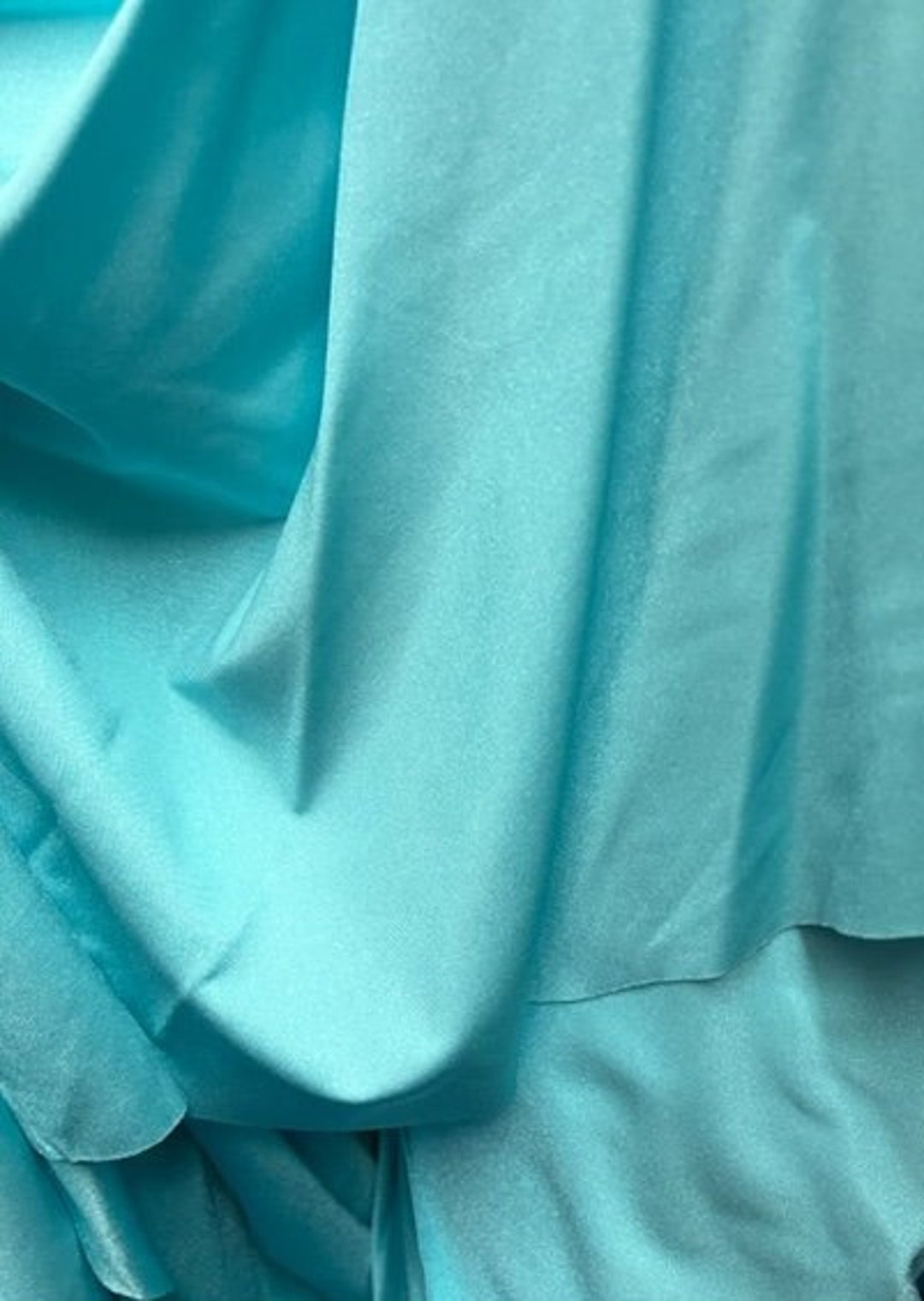 Aqua Blue Tiffiny Nylon Spandex Fabric, Italian Swimwear, Dress Fabric ...