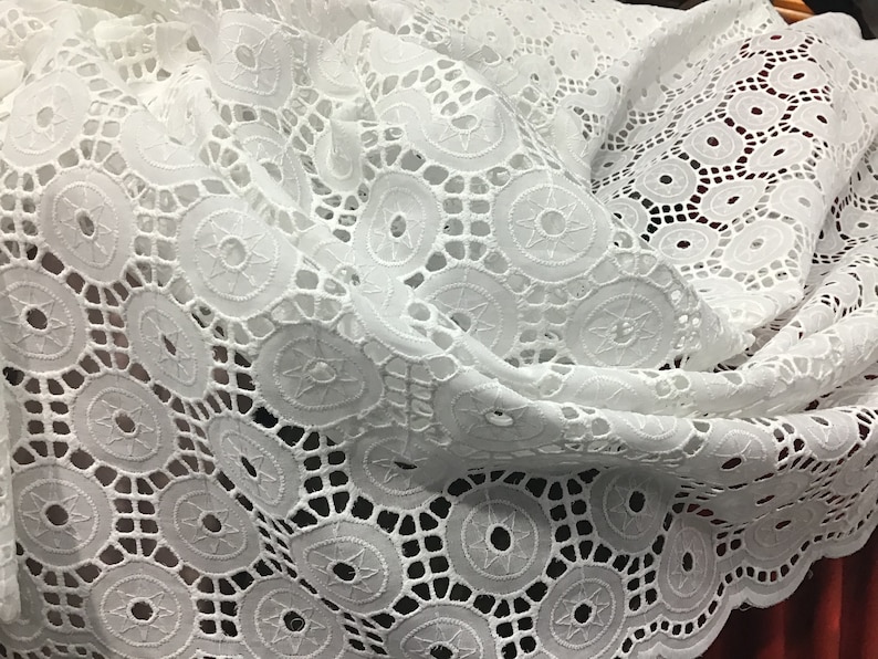 100% Cotton Lace Embroidery Eyelet Great for Summer Dress - Etsy