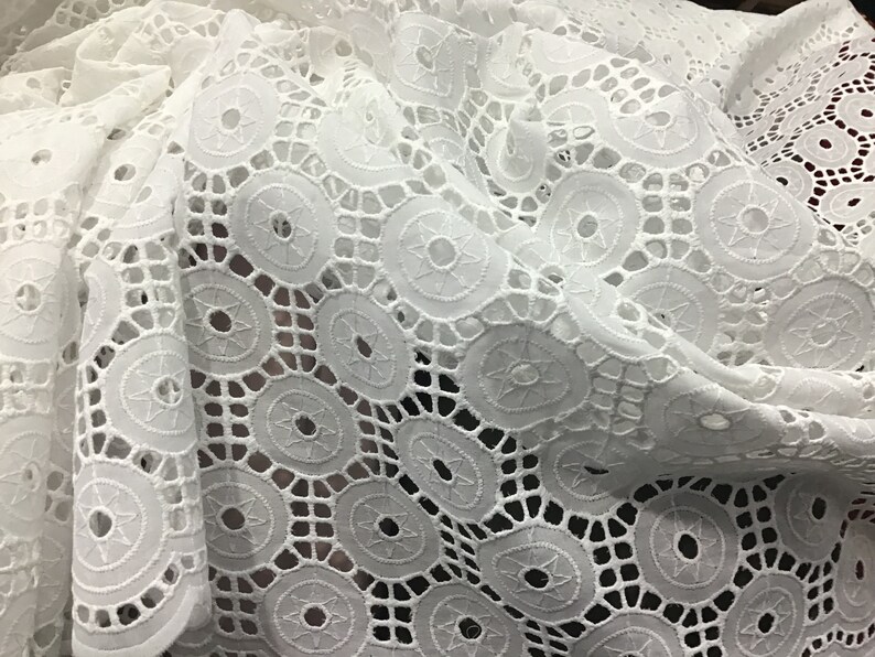 100% Cotton Lace Embroidery Eyelet Great for Summer Dress - Etsy