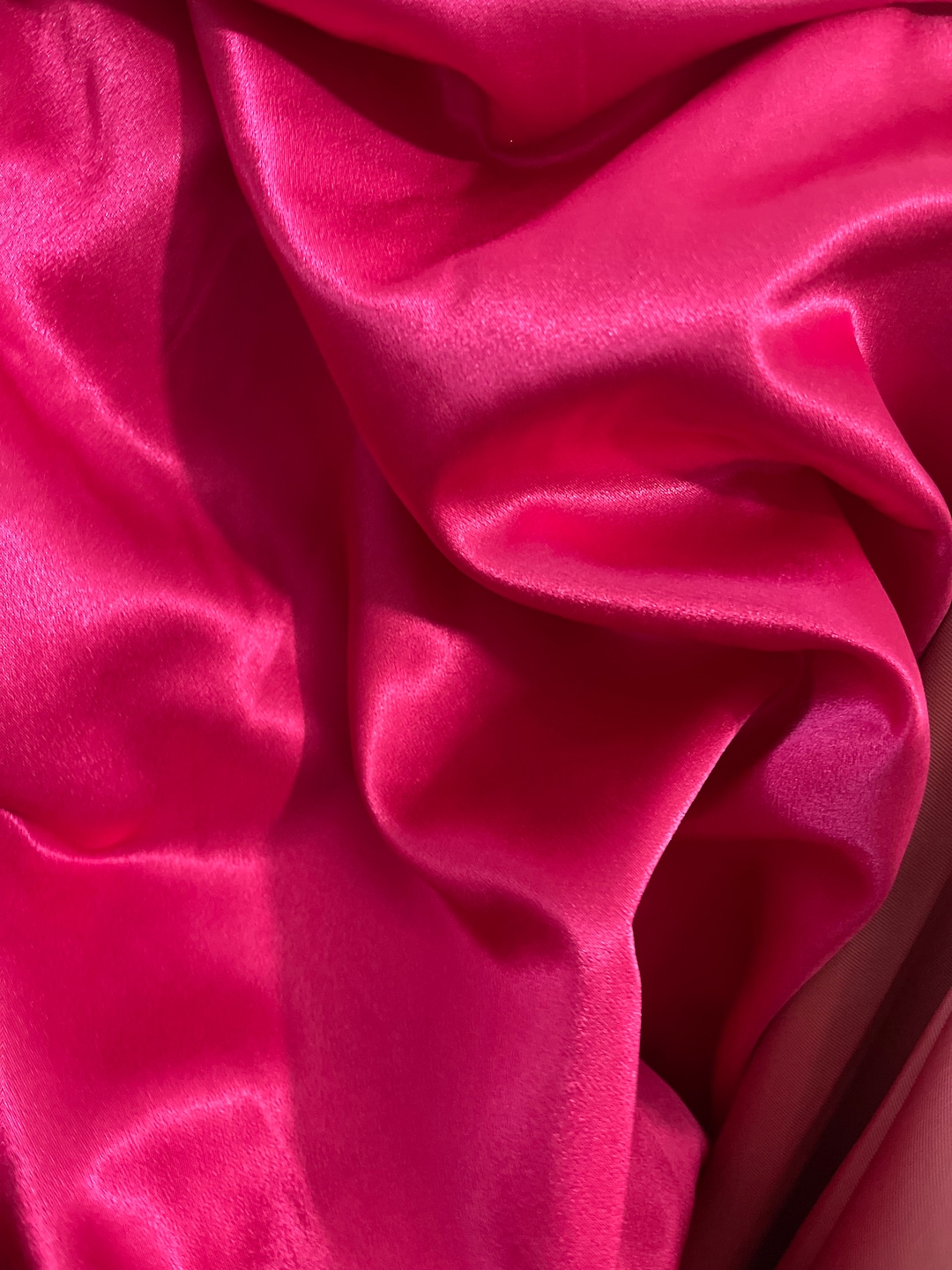 Lipstick Hot Pink Back Satin Italian Super Quality Great Fabrics for ...