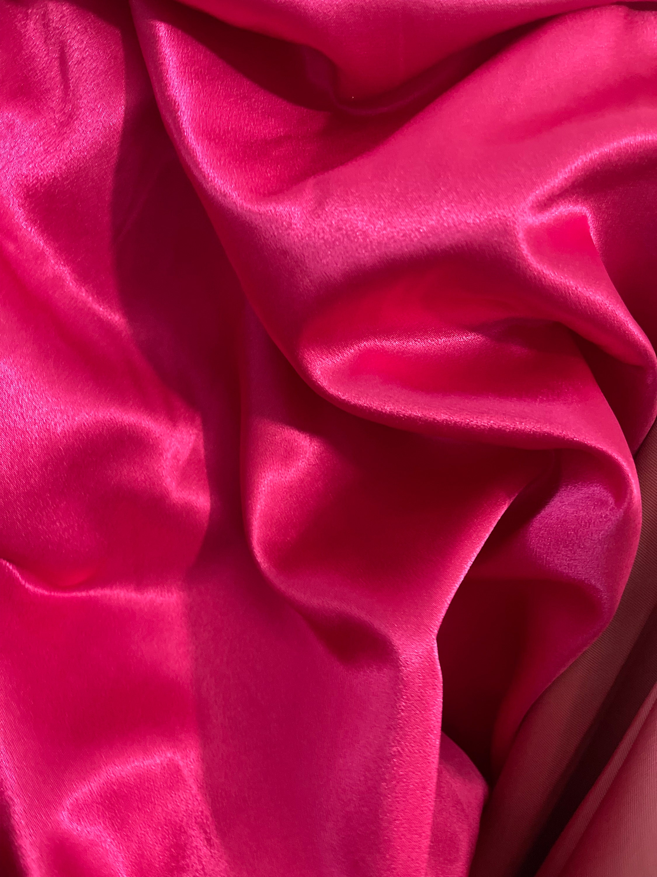 Lipstick Hot Pink Back Satin Italian Super Quality Great Fabrics for ...