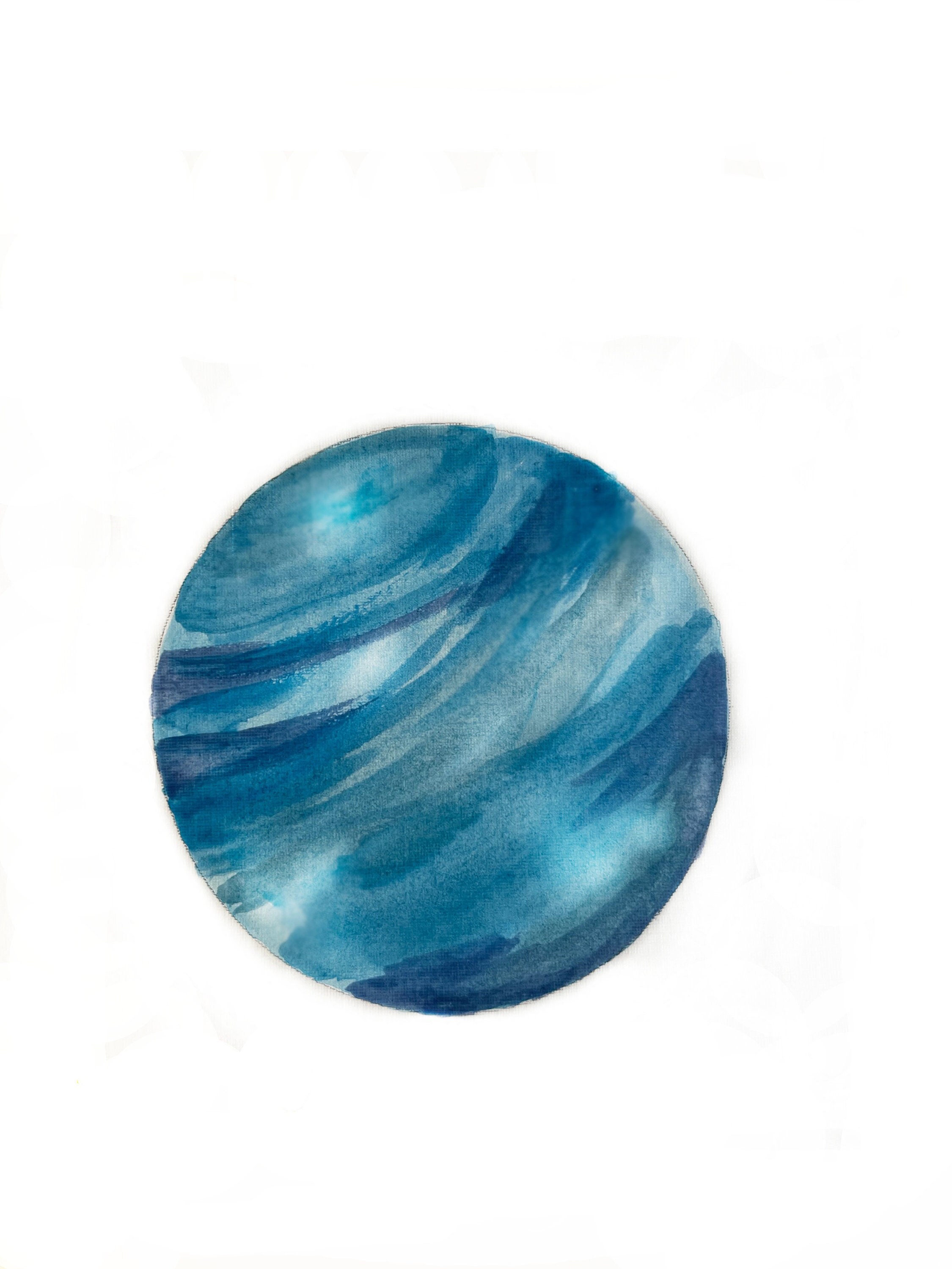 Neptune Watercolor Print - Etsy