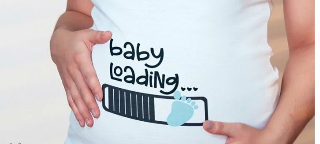 Baby Loading SVG, Funny Pregnancy SVG Bundle, Pregnant Women Clip Art ...