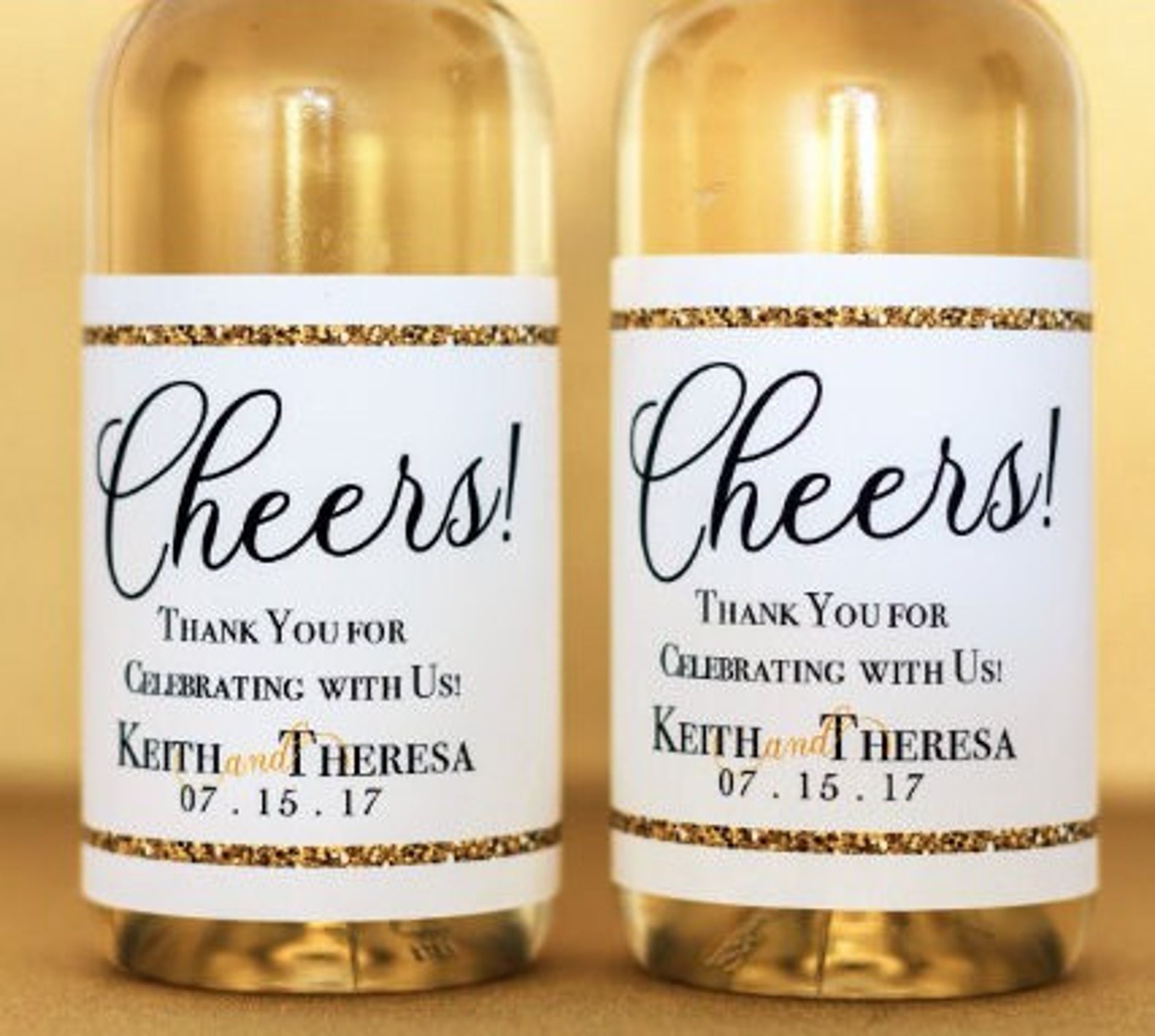 Custom Labels for Mini Champaign Bottles, Adding Elegance to Your ...