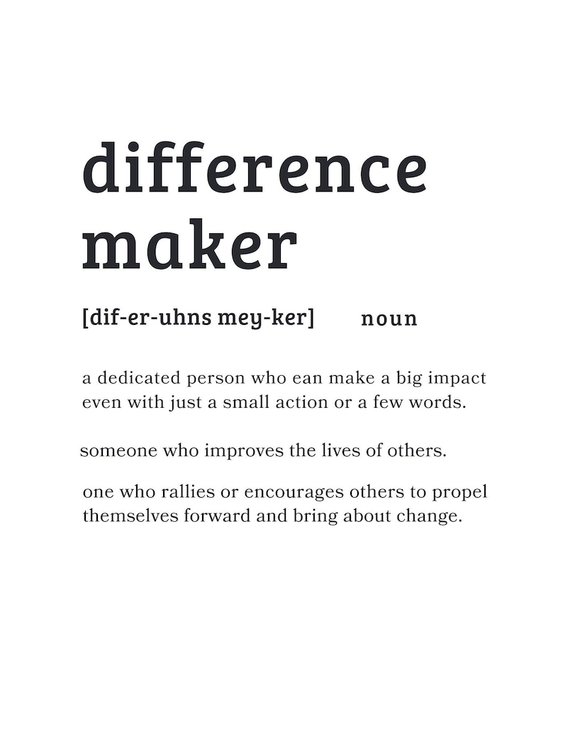 Difference Maker SVG / Cut File / Cricut / Commercial Use / Silhouette ...