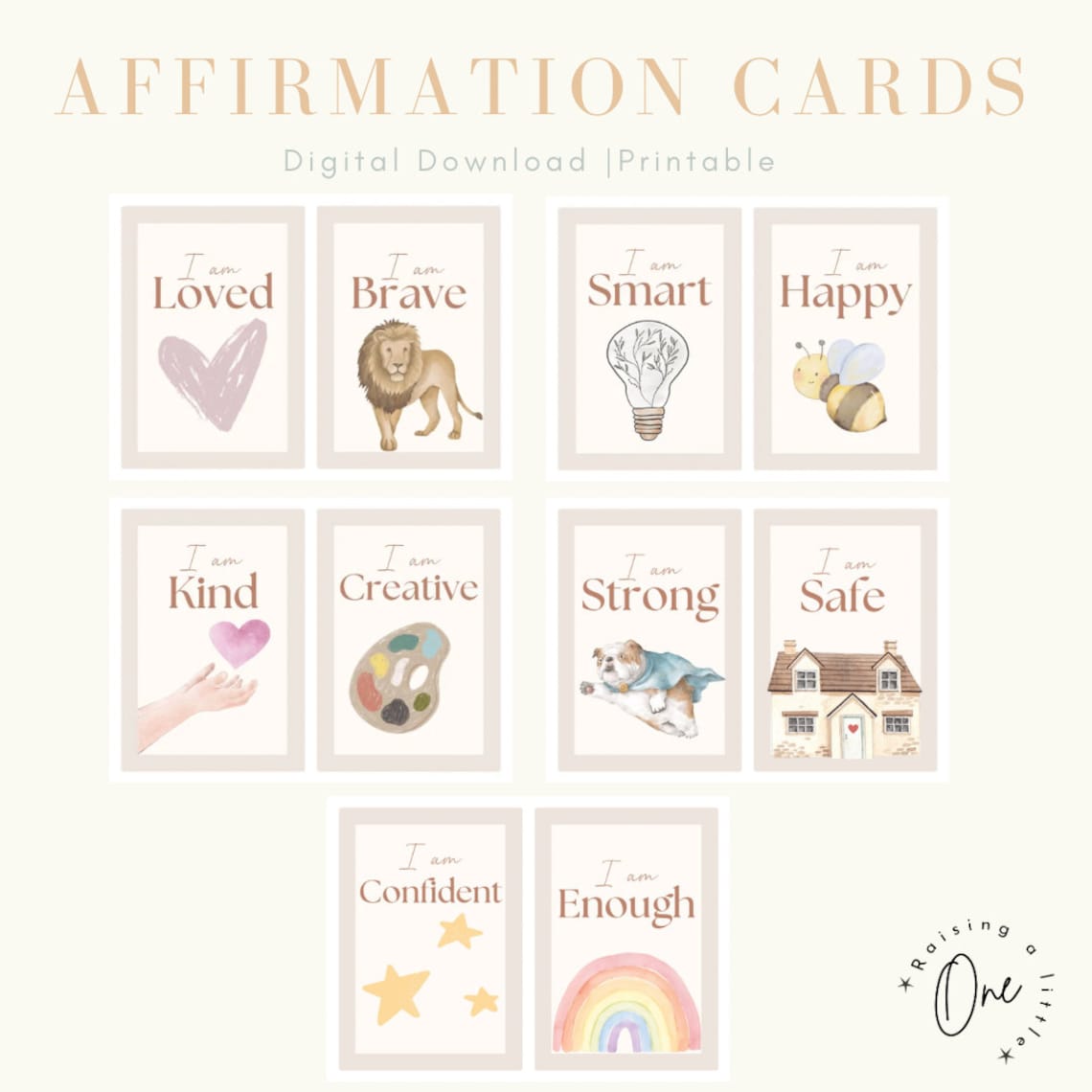 Printable Affirmation Cards for Kids (children’s, Positive, Positivity ...