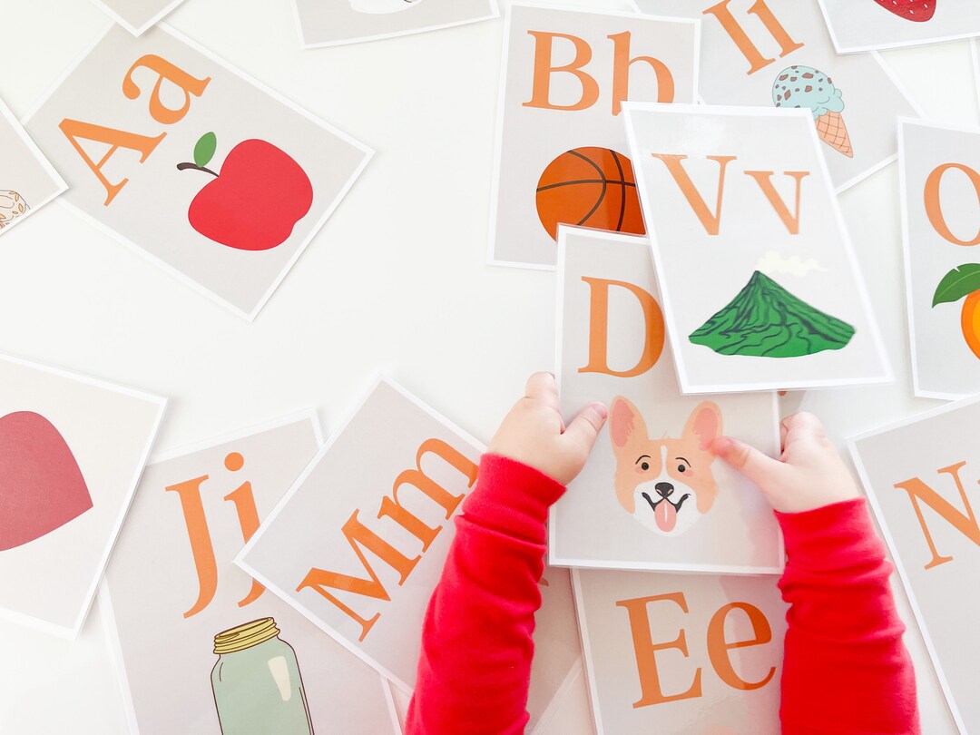 Digital Download Alphabet Flash Cards (ABC, Phonics, Educational ...