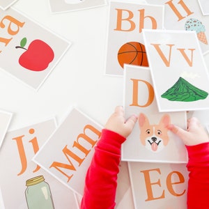 Digital Download Alphabet Flash Cards (ABC, Phonics, Educational ...