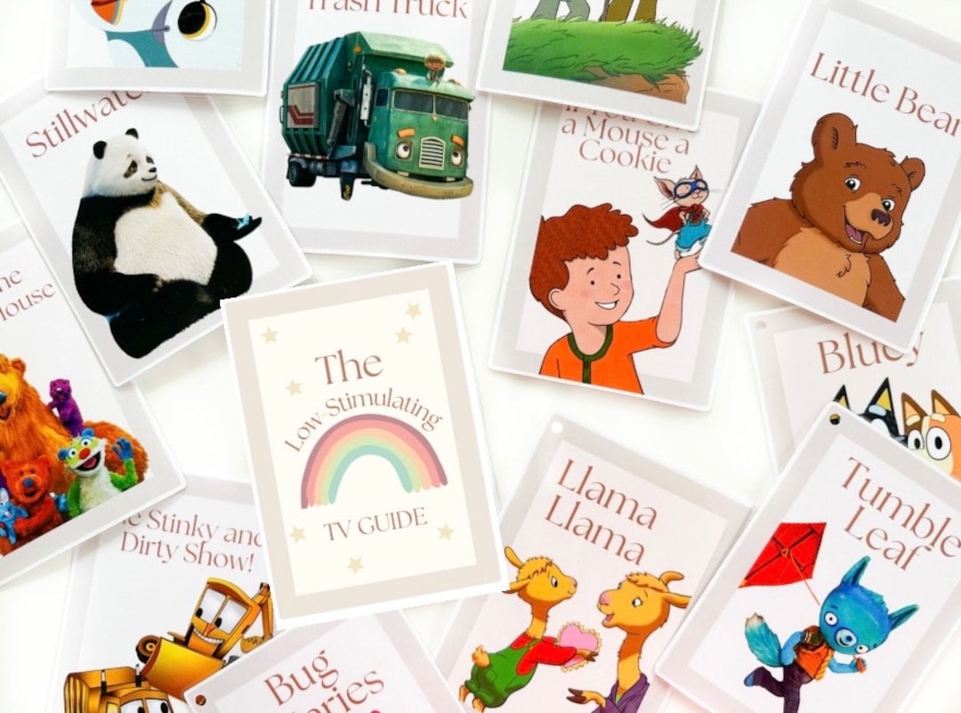 Low-stimulating Toddler TV Show Flash Cards (digital Download) - Etsy