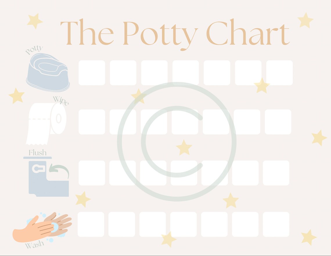 Printable Potty Training Chart montessori Sticker Chart, Reward Chart ...