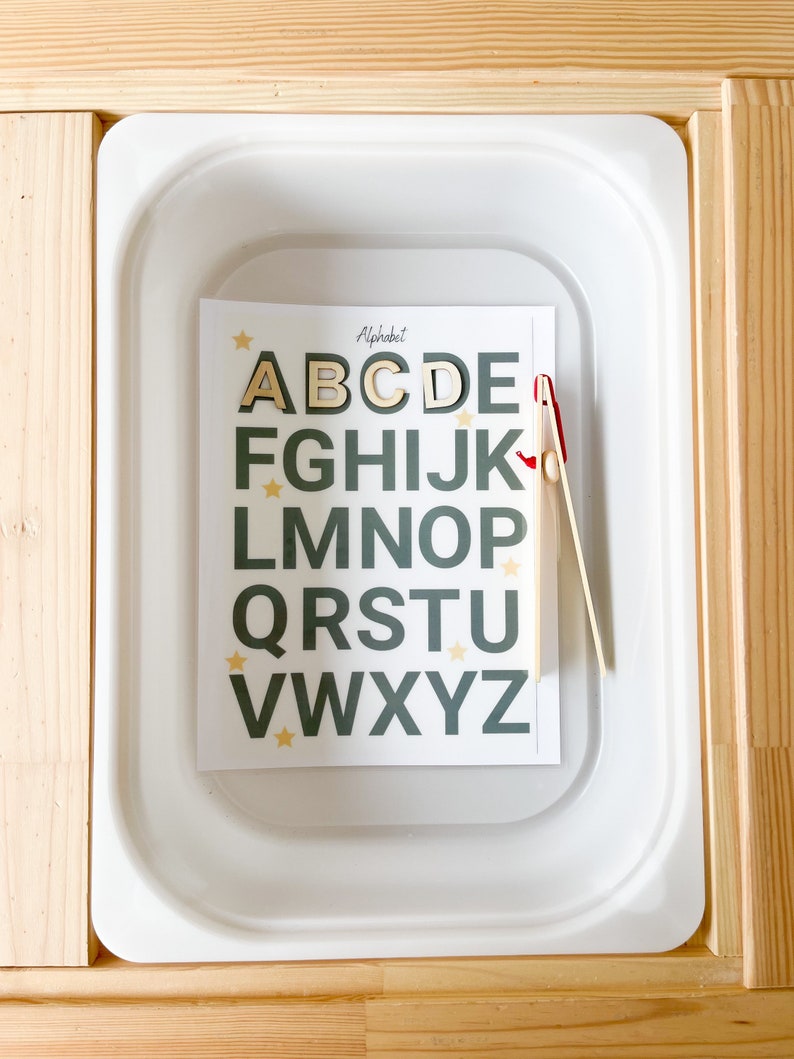 Printable Alphabet Chart poster, Flisat Insert, Homeschool, Toddler ...