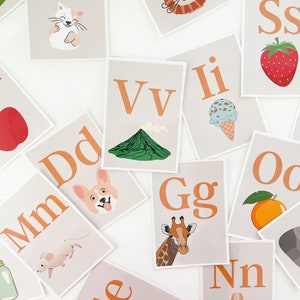 Digital Download Alphabet Flash Cards (ABC, Phonics, Educational ...