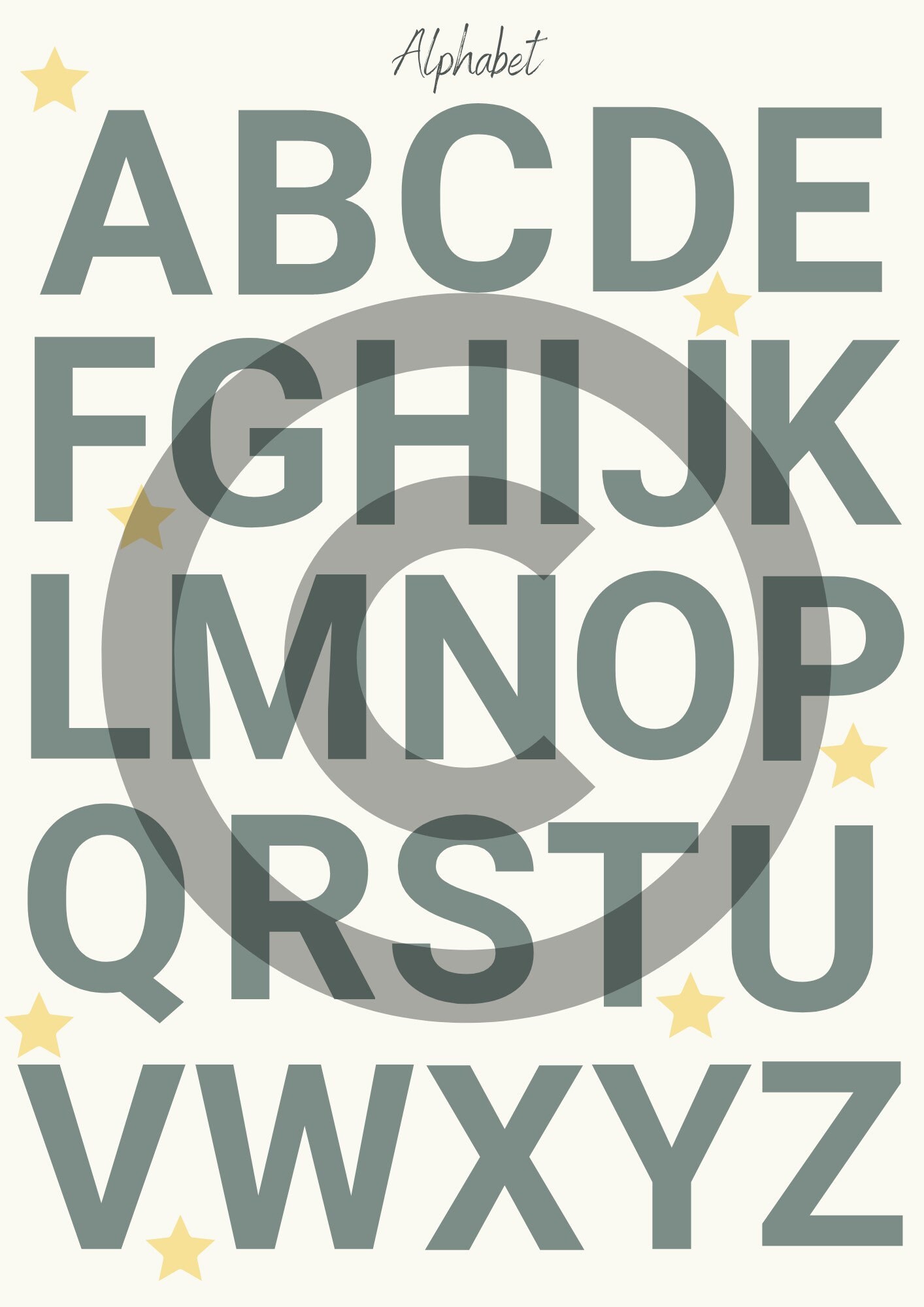 Printable Alphabet Chart (poster, Flisat Insert, Homeschool, Toddler ...