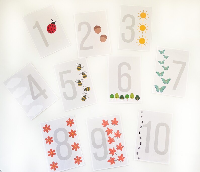 Digital Download Counting Flash Cards ABC, Phonics, Educational ...