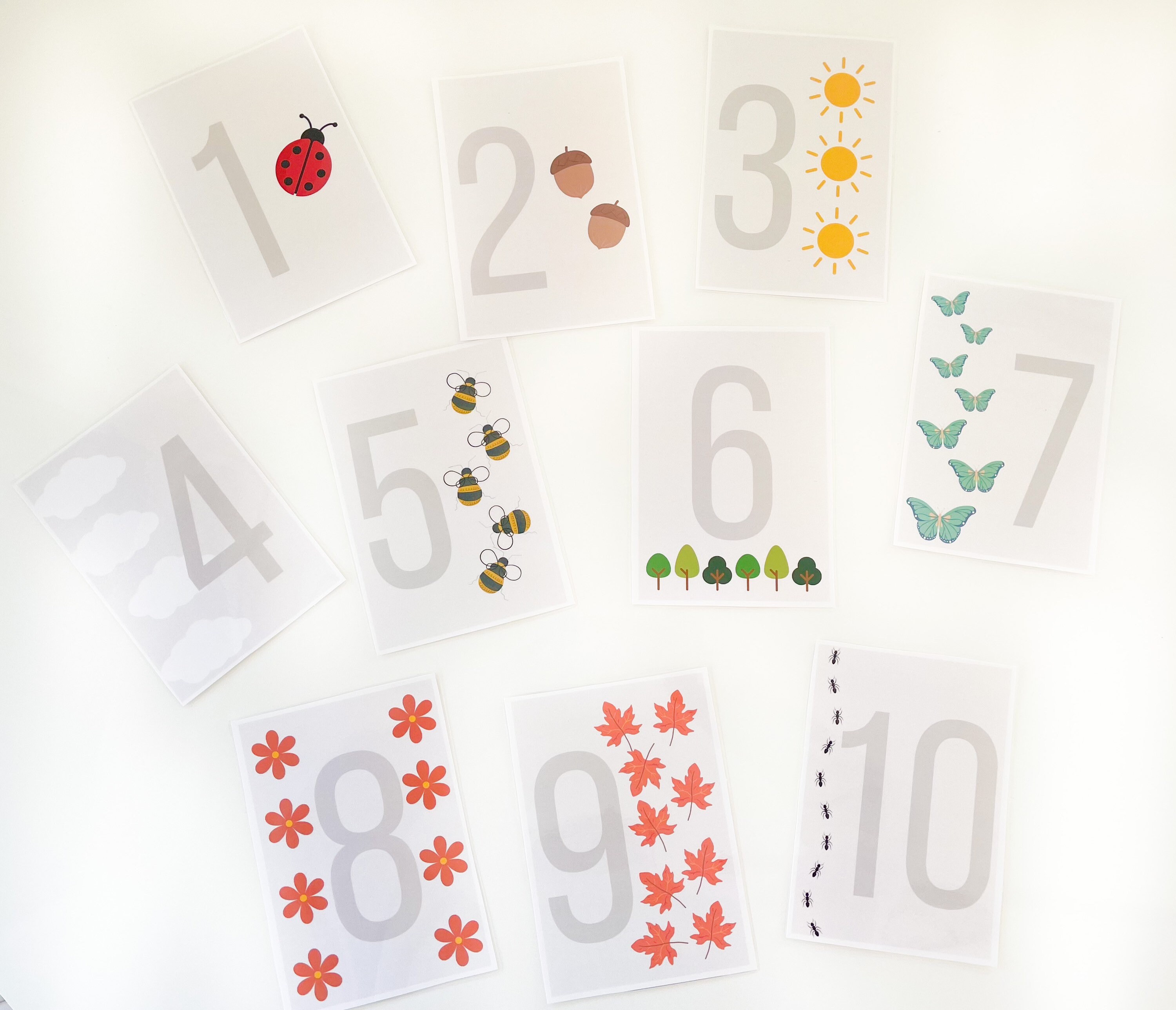 Digital Download Counting Flash Cards ABC, Phonics, Educational ...