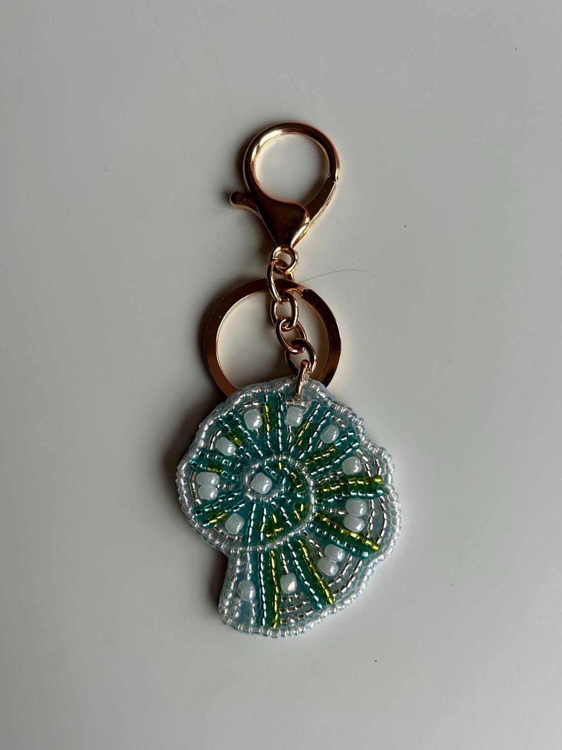 Handmade Beaded Shell Bag Charm, Coastal Keychain Purse Accessory - Etsy