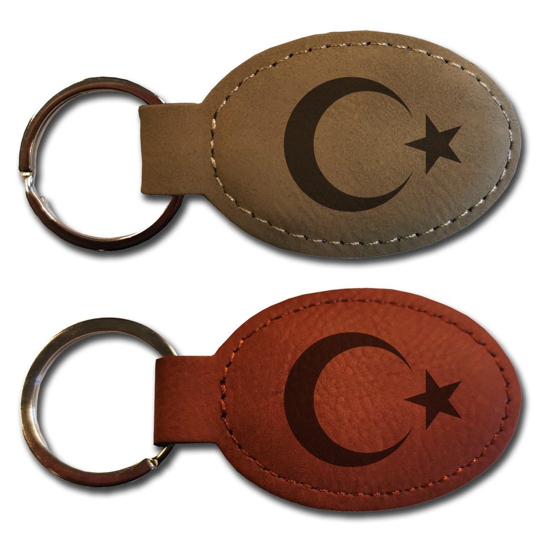 Turkiye Leatherette Keychain. Turkey Coat of Arms Image. - Etsy