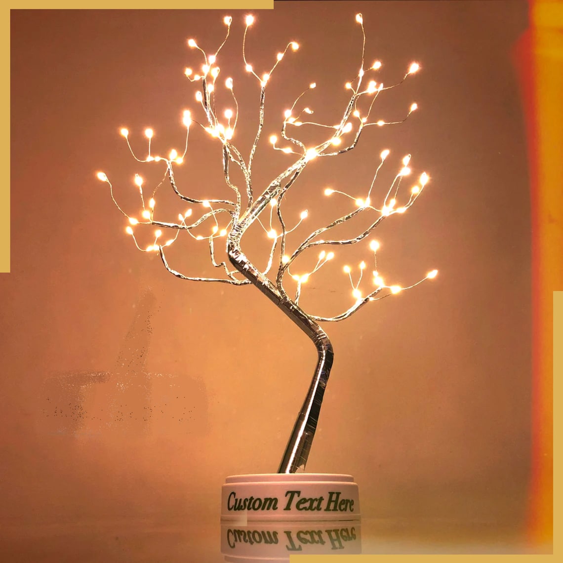 Large Silver Twisted Tree Lamp - Etsy