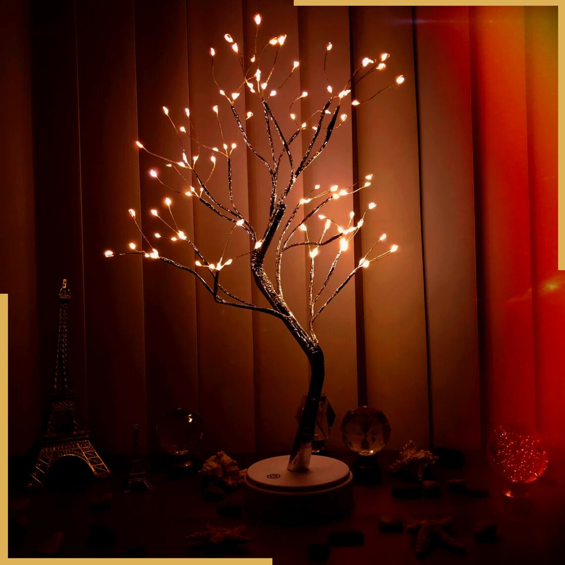 Large Silver Twisted Tree Lamp - Etsy